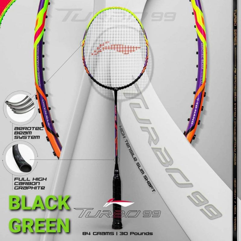 RAKET BADMINTON LINING TURBO 99 - MEGA TENSION UP TO 30 LBS - HEAD ...