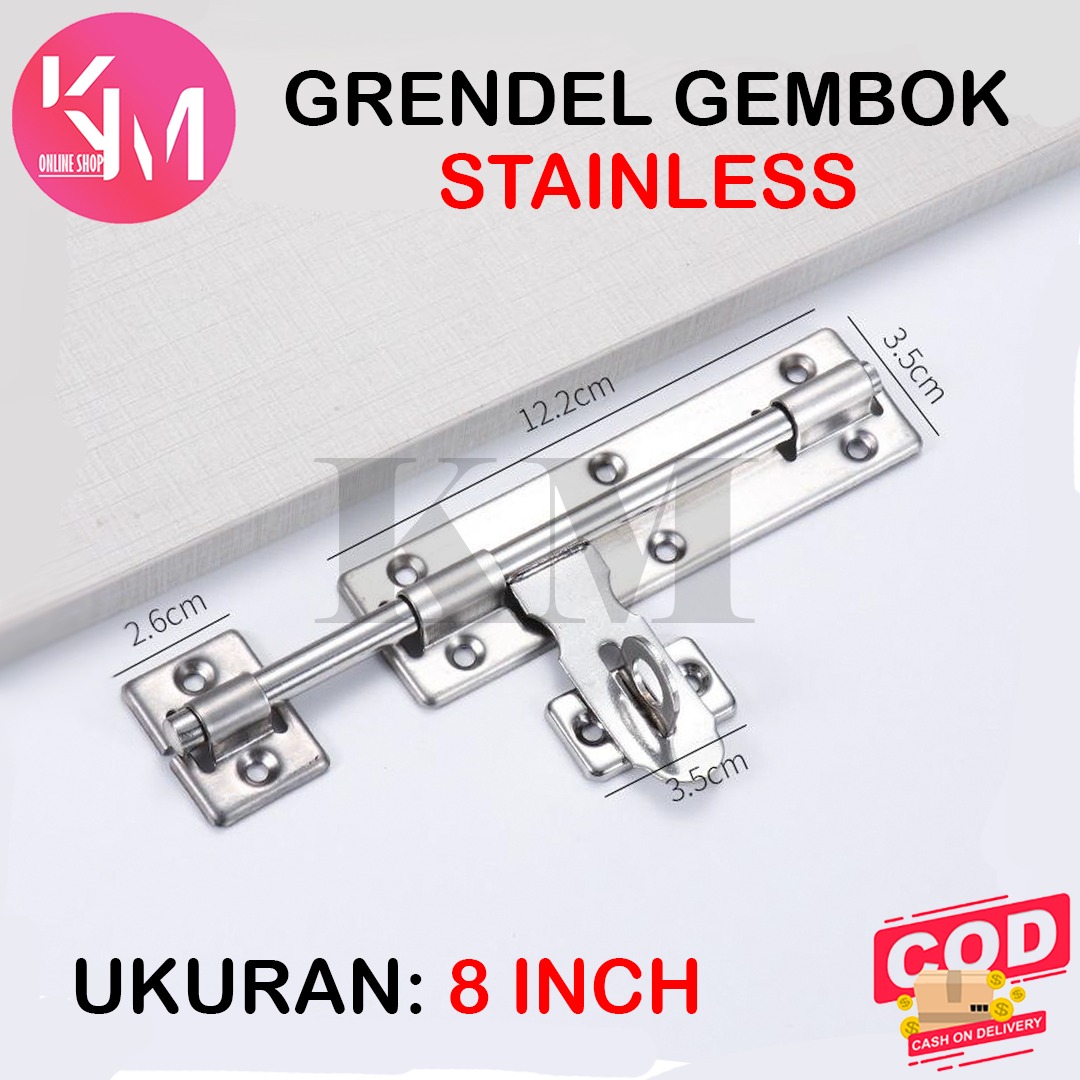 Grendel Gembok Pintu / Kunci Slot Pintu Stainless uk 4 inch,6 inch dan ...