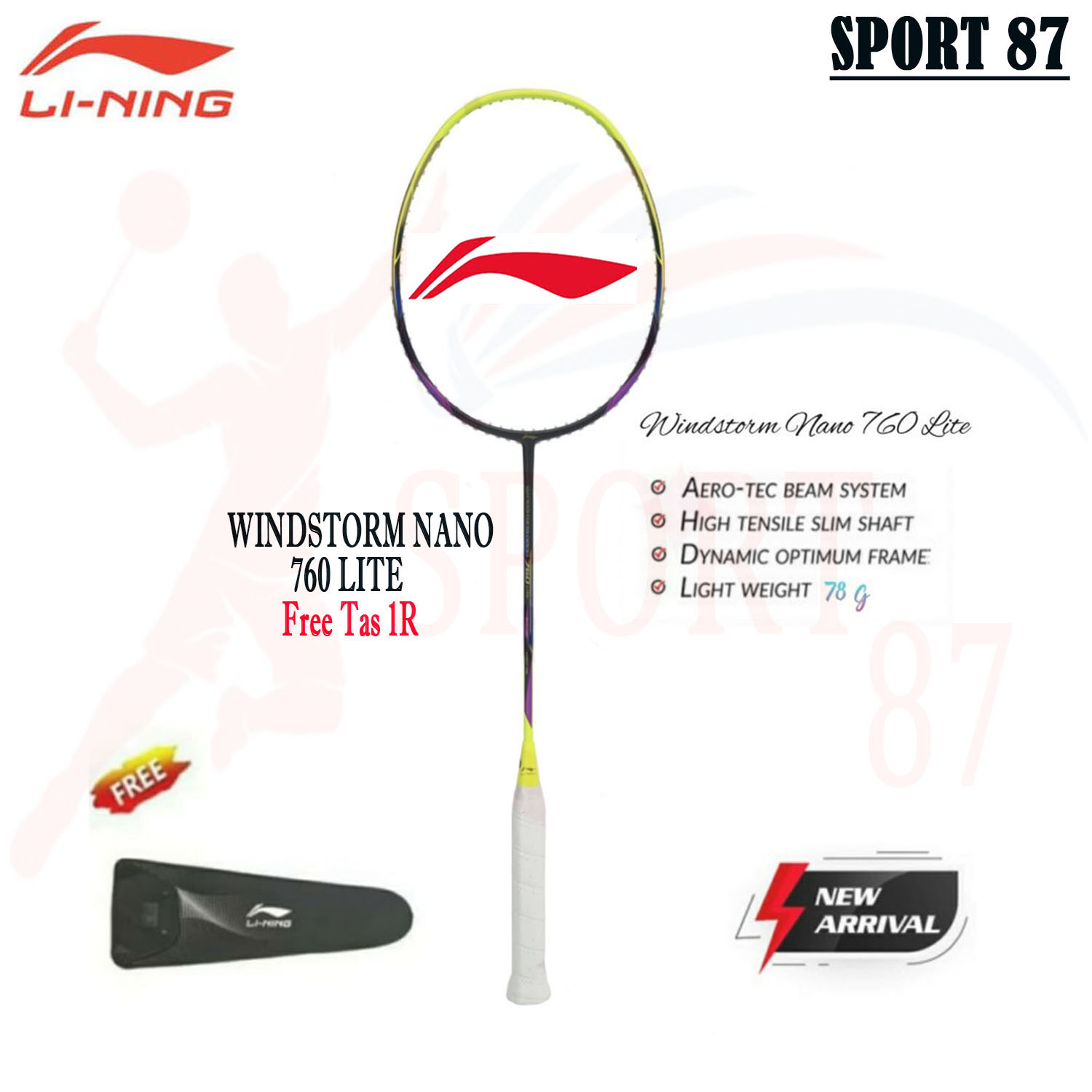 Raket Badminton Lining Windstorm Nano 760 Lite | Lazada Indonesia