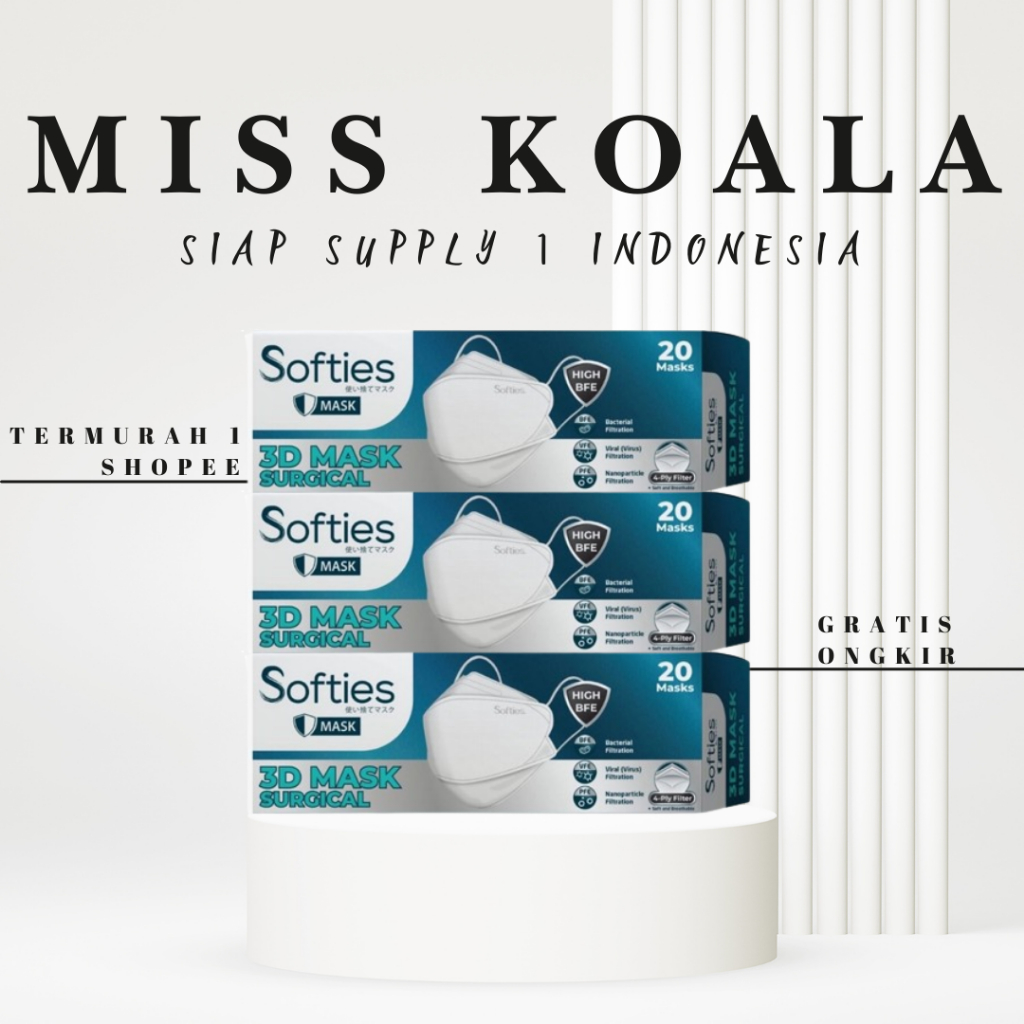 masker softies 3d maks surgical | Lazada Indonesia