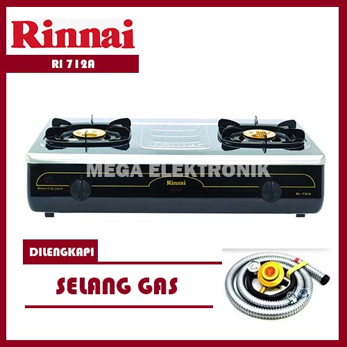 Rinnai RI 712A Kompor Gas 2 Tungku DILENGKAPI SELANG GAS | Lazada Indonesia