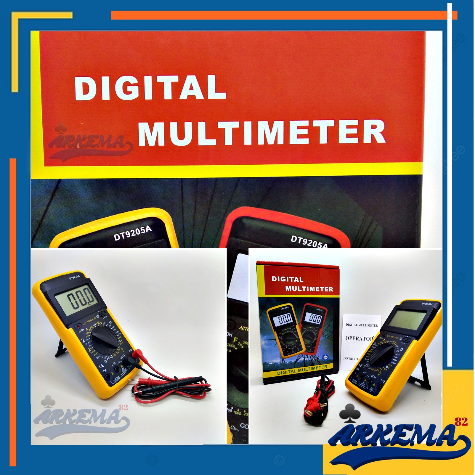 AVO METER | MULTI TESTER DIGITAL DT9205A | MULTIMETER DIGITAL DT9205A ...