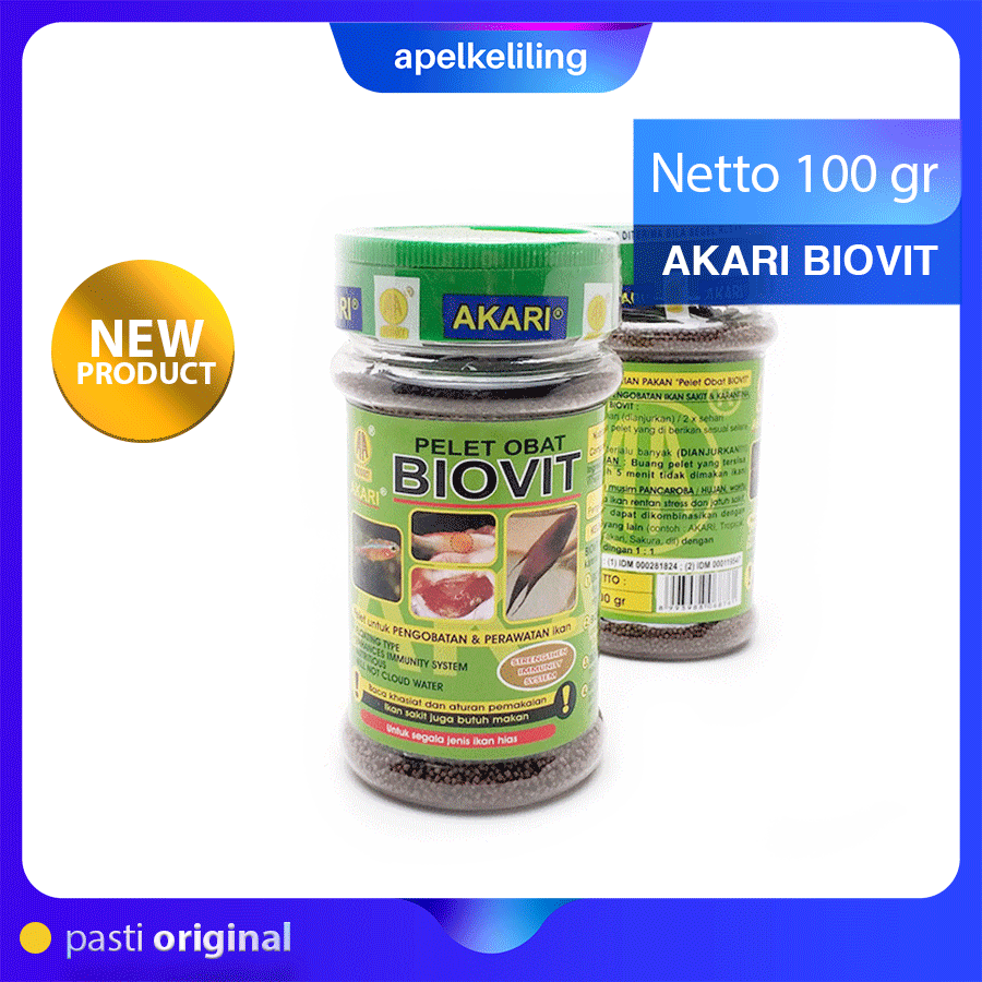 AKARI Pelet Obat Biovit 100 gram Obat Ikan Karantina | Lazada Indonesia