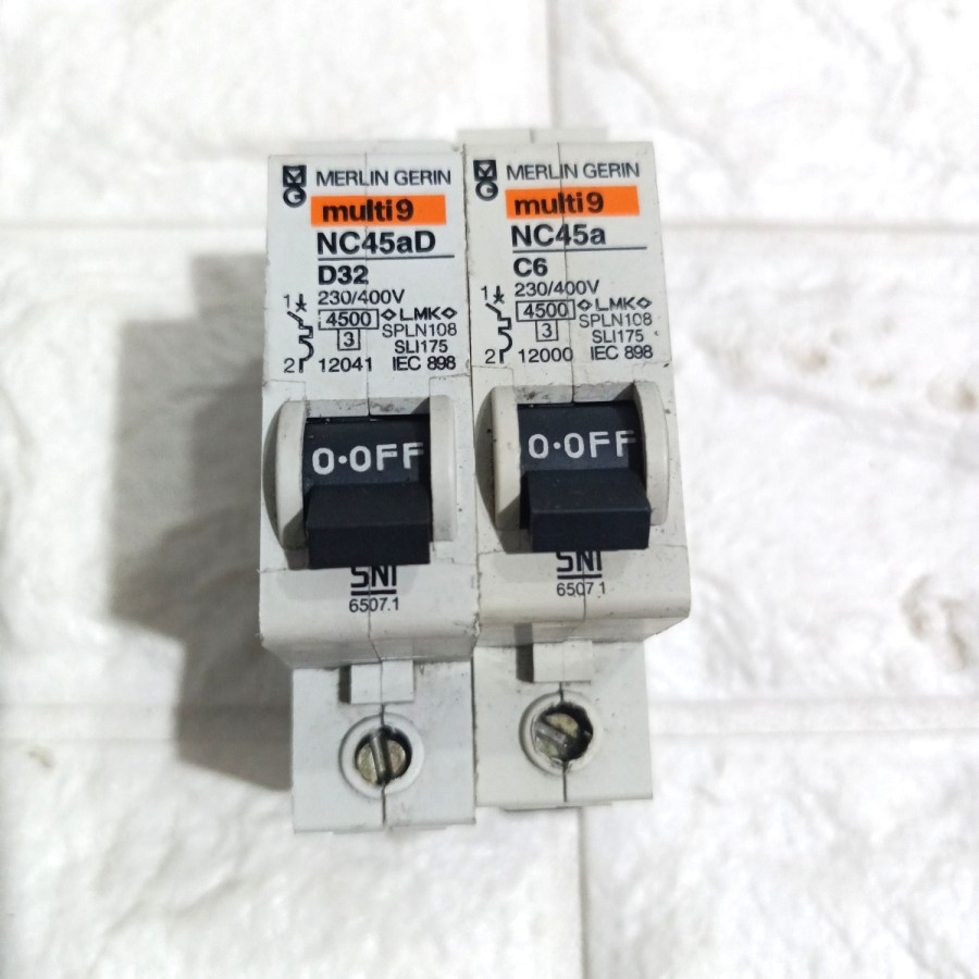 mcb merlin gerin 32A 6A c6 c32 mcb original 2nd normal | Lazada Indonesia
