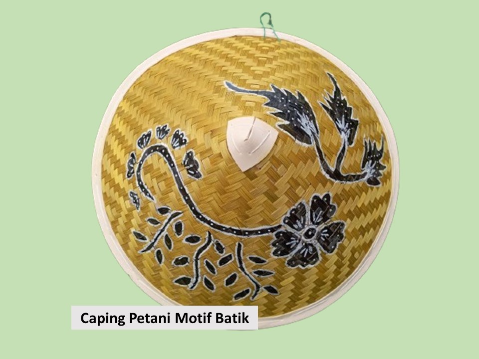 Caping Petani Lukis Motif Batik Topi Anyaman Bambu Hias Unik | Lazada ...
