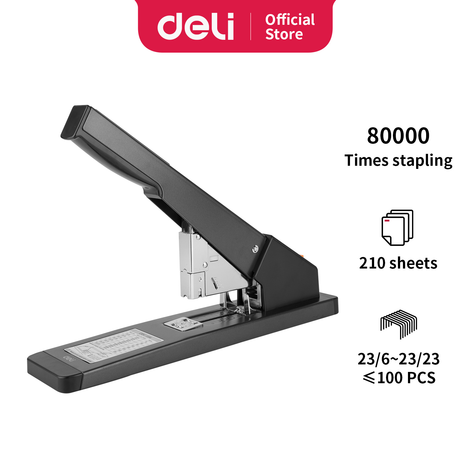 Deli Heavy Duty Stapler 210 sheets cocok untuk Industri E0396 | Lazada ...