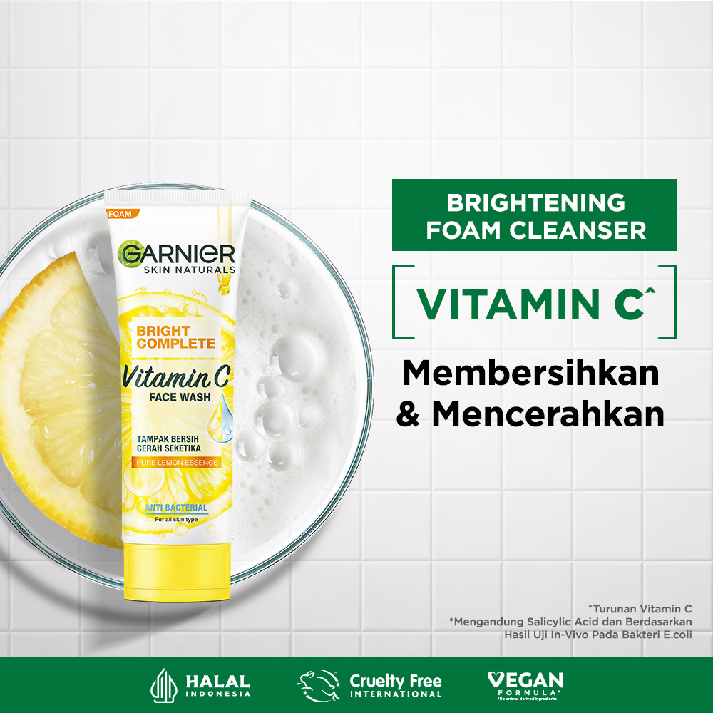 Garnier Bright Complete Foam VitC 50ML KECIL | Lazada Indonesia