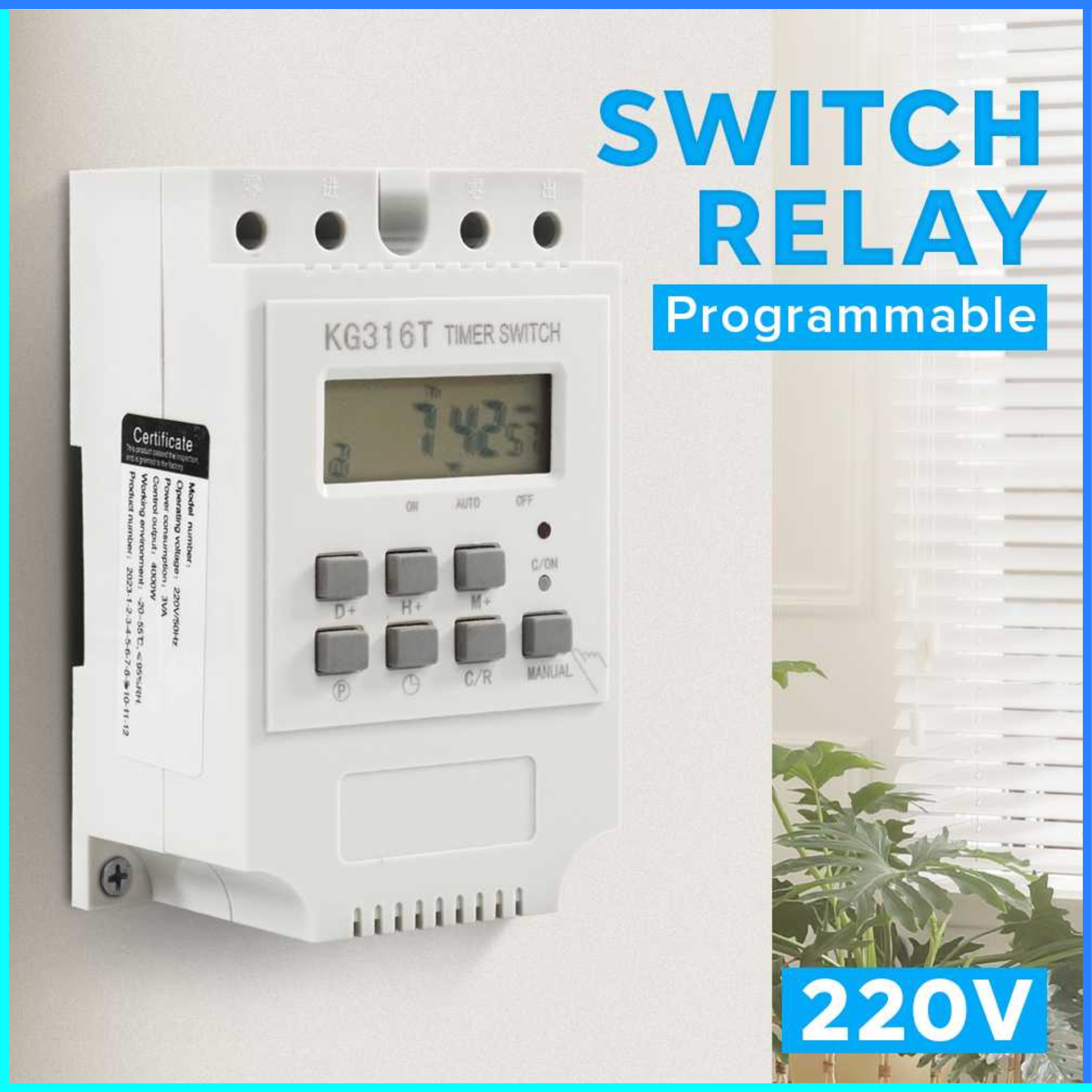 COD SINOTIMER Power Timer Programmable Time Switch Relay 220 V KG316T ...
