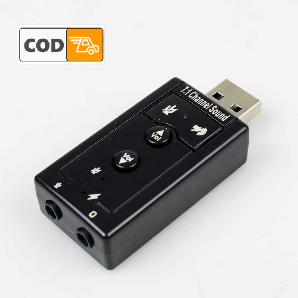 Sound Card Adapter USB Virtual 7.1 Channel Surround External Audio Indikator LED Mengubah Sinyal ...
