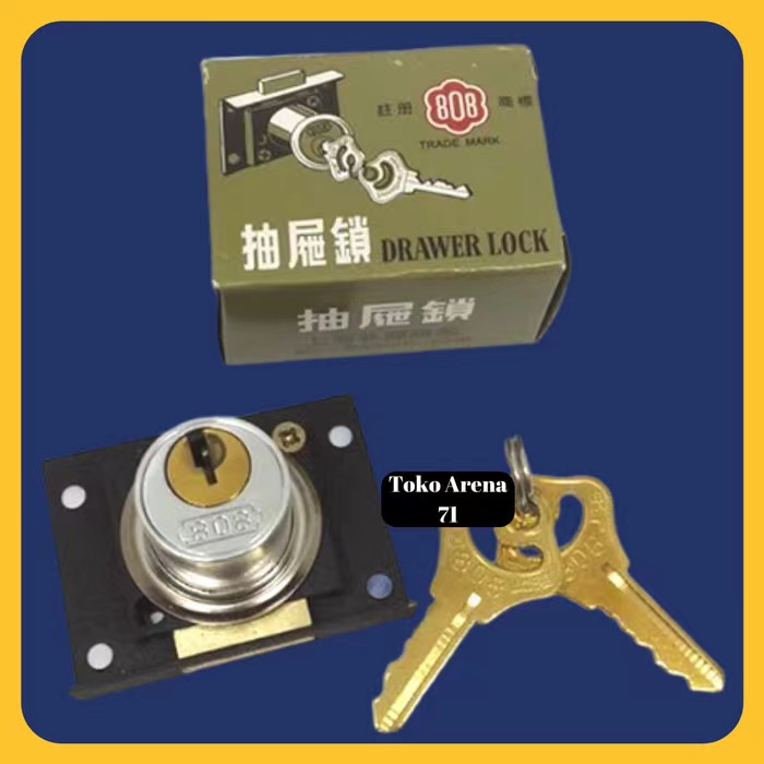 Kunci Laci 808 ORIGINAL ASLI / kunci Lemari Meja Pintu / drawer lock ...