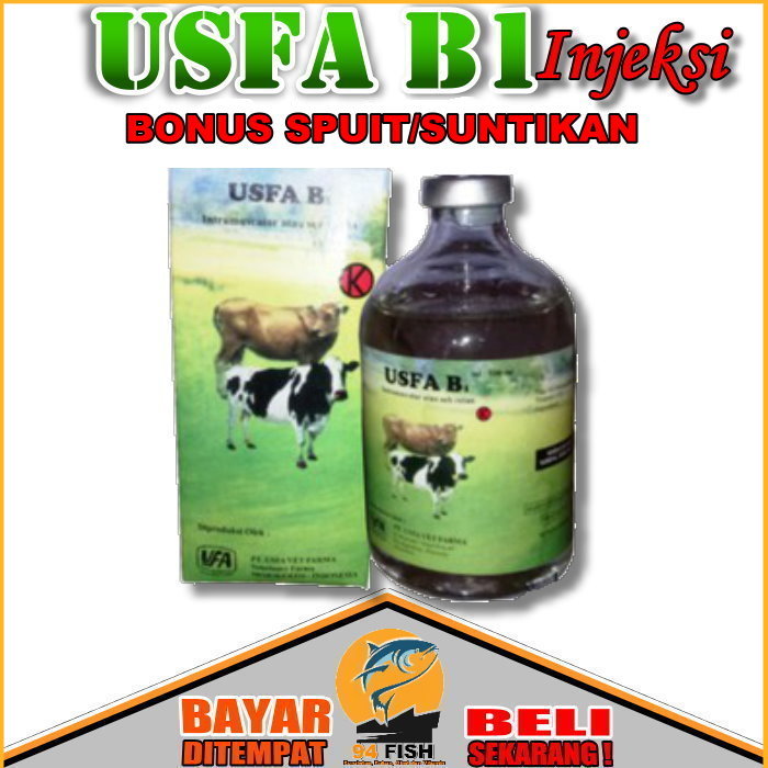 USFA VITAMIN B1 INJEKSI VITAMIN B1 TERNAK DAN UNGGAS100ML | Lazada ...