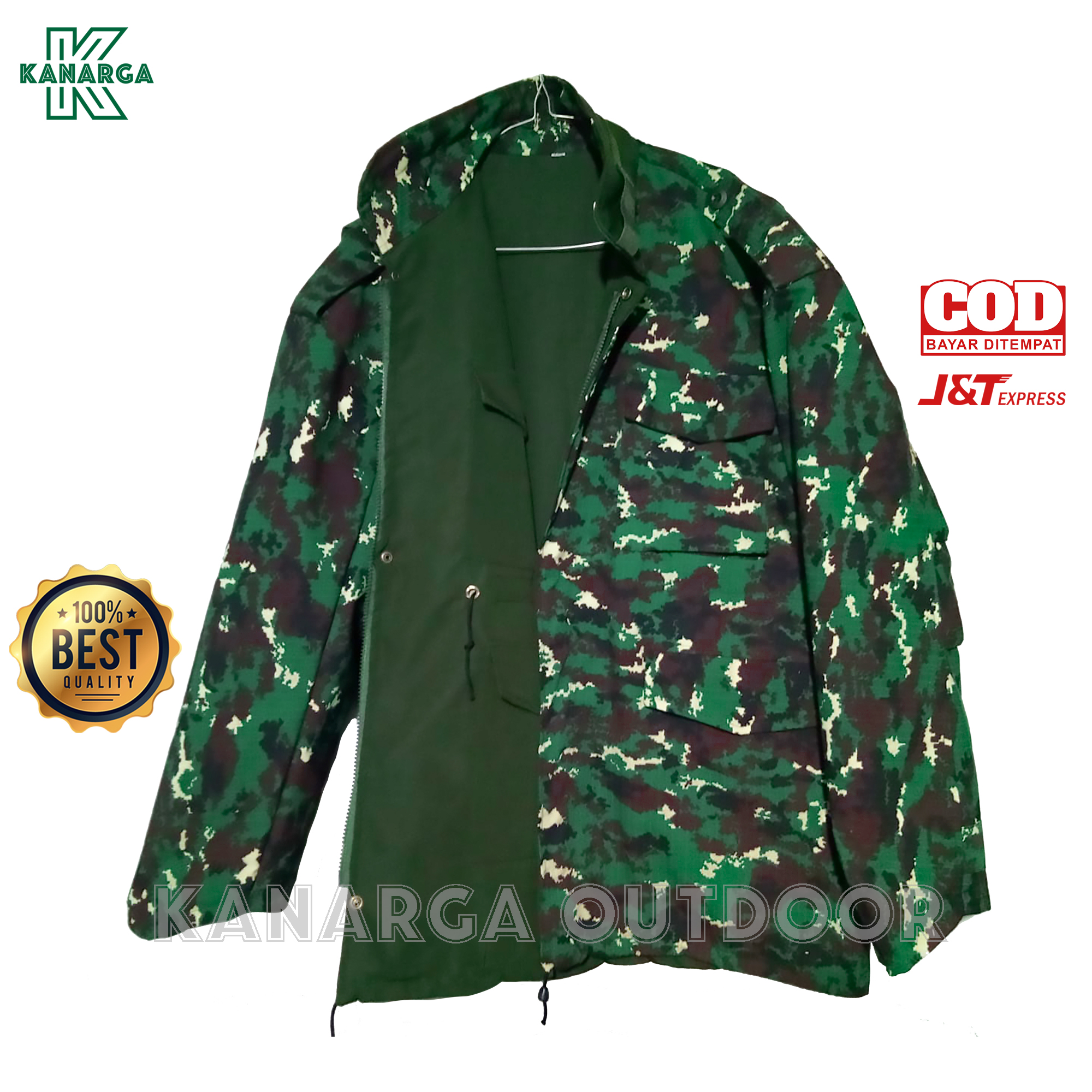 JAKET PARKA ARMY LORENG TNI NKRI - JAKET LORENG NKRI (BISA DIPAKAI ...
