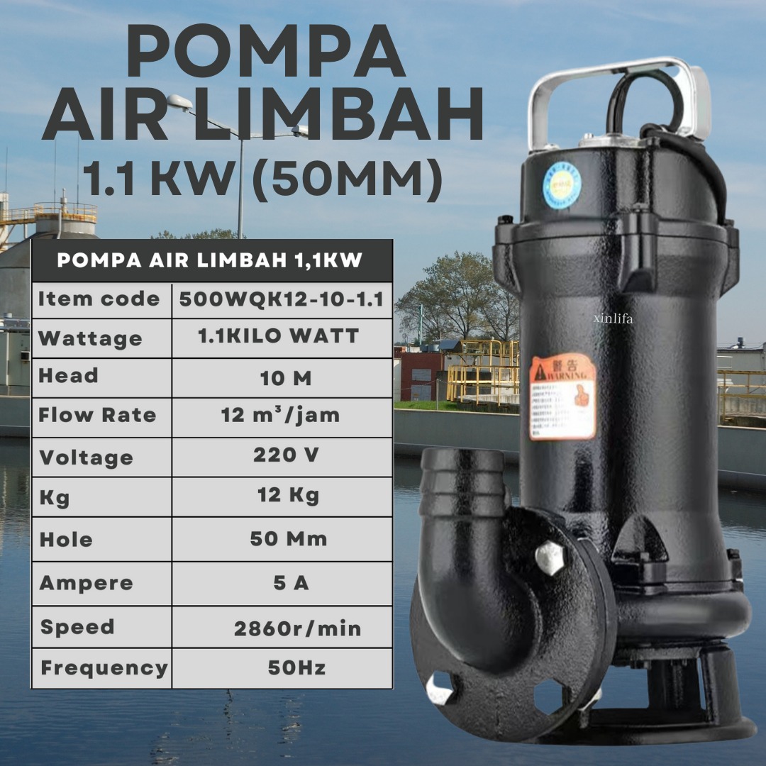 Pompa Air Celup Limbah – Pompa Celup Pemotongan 1,1Kw GNWQ12-10-1,1 ...