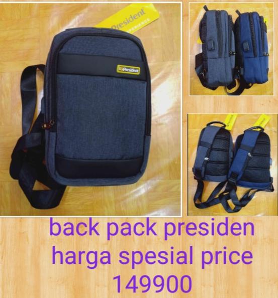 Slempang backpack president original | Lazada Indonesia