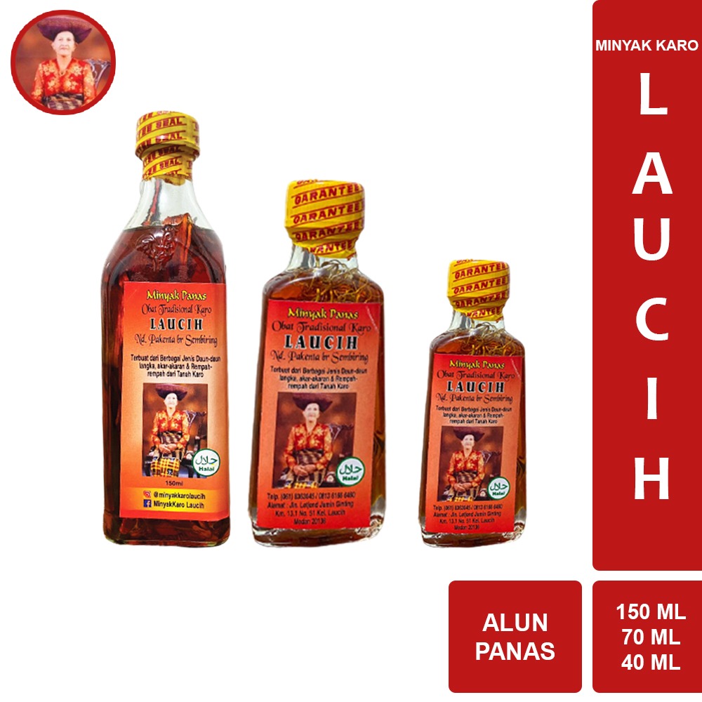 Paket Minyak Karo Laucih Alun Panas 40ml, 70ml & 150ml Tradisional Oil ...