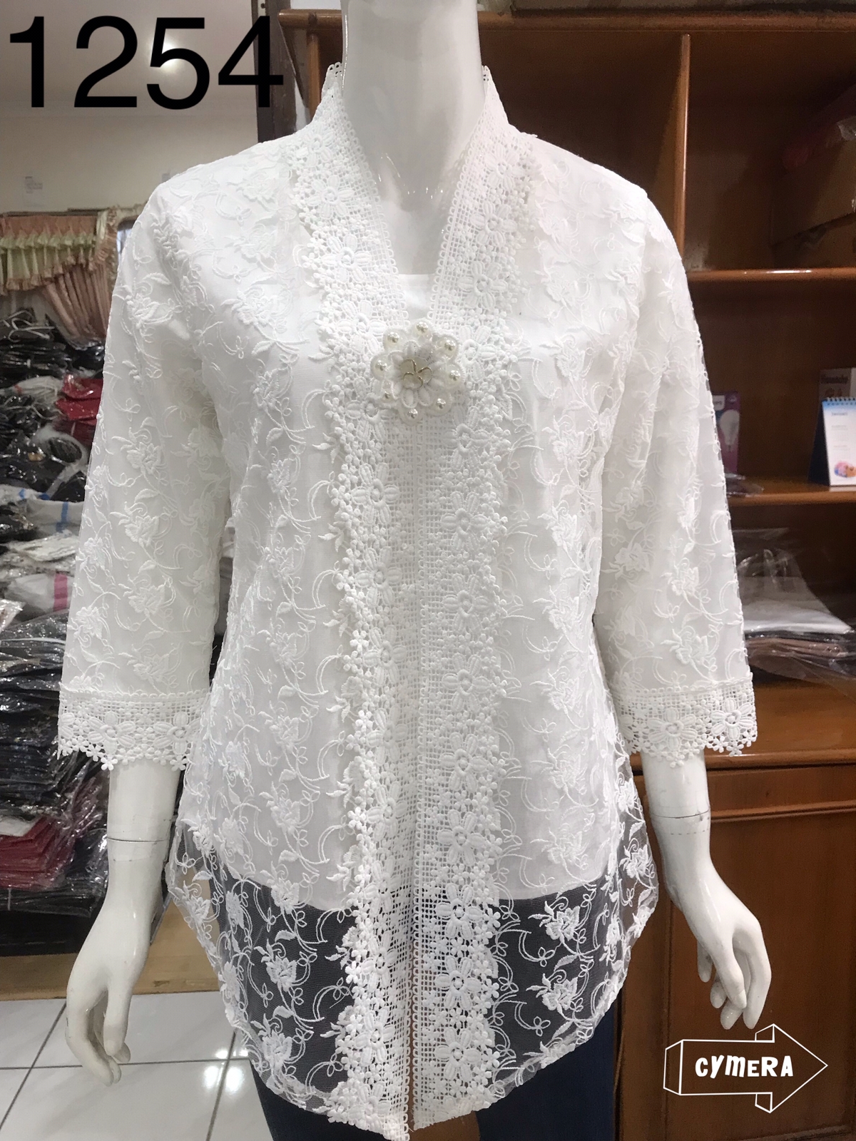 1254 kebaya full brukat depan alexuez premium/kebaya rompi brukat bros ...