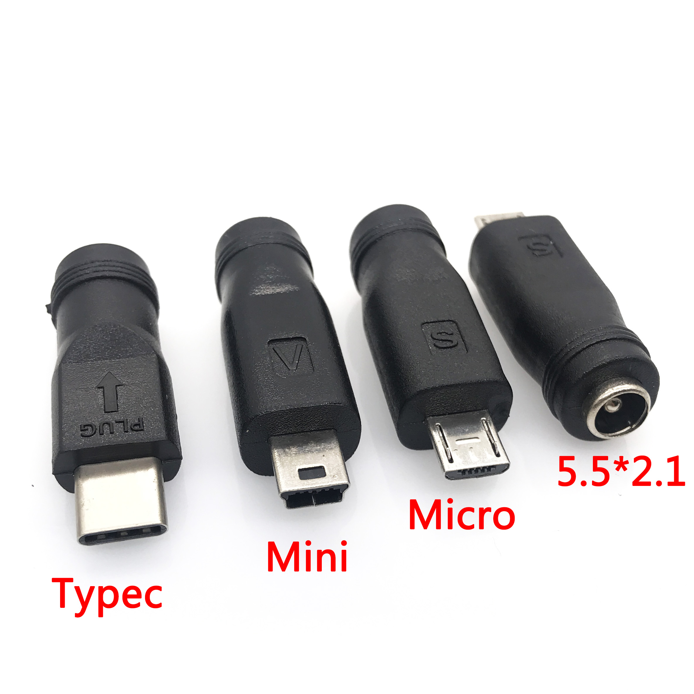 Adapter Jack DC 5V 12V 9V 24V ke Type Micro USB mikro kabel USB 5.5mm 2 ...