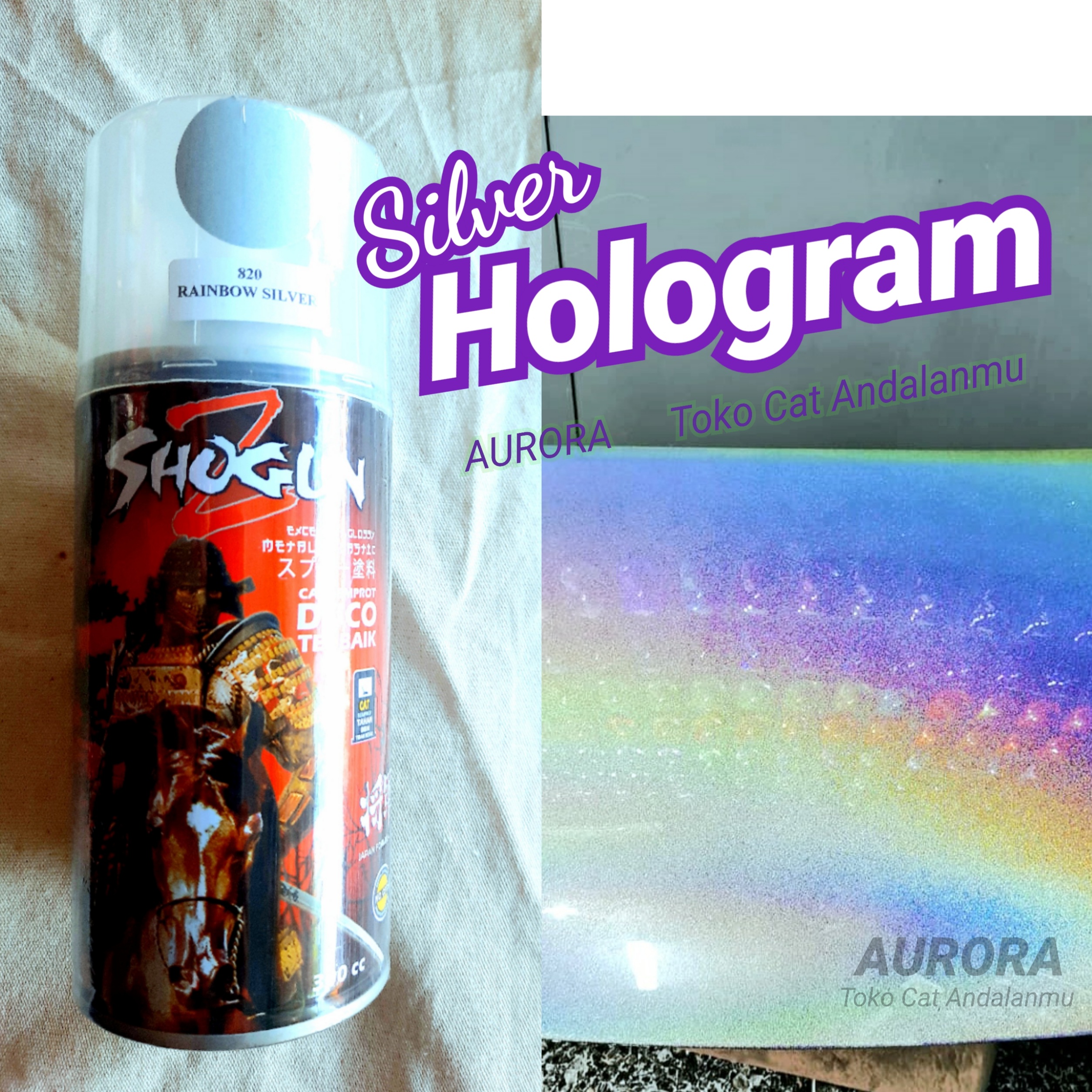 Pilox Shogun Z Rainbow Silver Hologram Gliter 3D Efek Pelangi Tahan ...