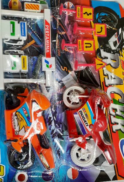 MAINAN MOTOR GP 2 PCS - POM BENSIN DAN RAMBU RAMBU LALU LINTAS | Lazada ...