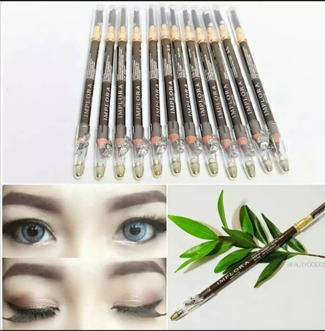 Pensil alis IMPLORA Coklat Lusinan/12pcs | Lazada Indonesia