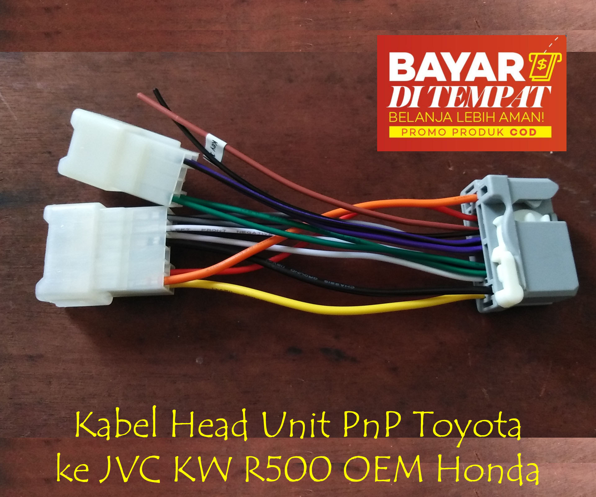 Soket Audio PNP Toyota ke Head Unit JVC KW-R500 OEM nya Honda Brio ...