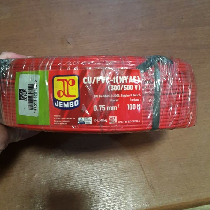 JEMBO Kabel Listrik Serabut NYAF 0,75 mm - 100 Meter | Lazada Indonesia