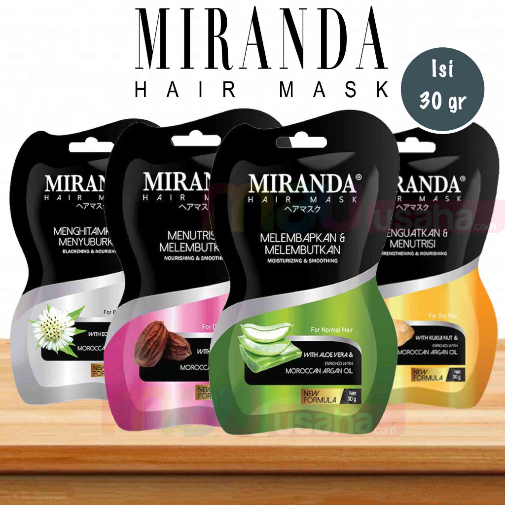 Miranda Hair Mask 30 gr MIRANDA Keratin Protein Hair Mask Sachet 25+5g ...