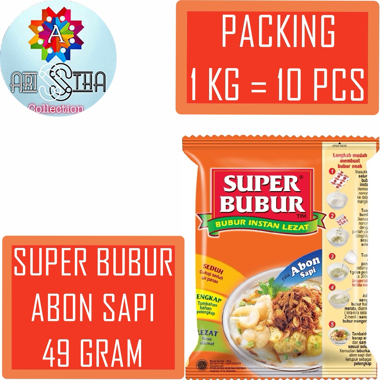 Super Bubur Ayam dan Abon Sapi Kemasan Sachet | Lazada Indonesia