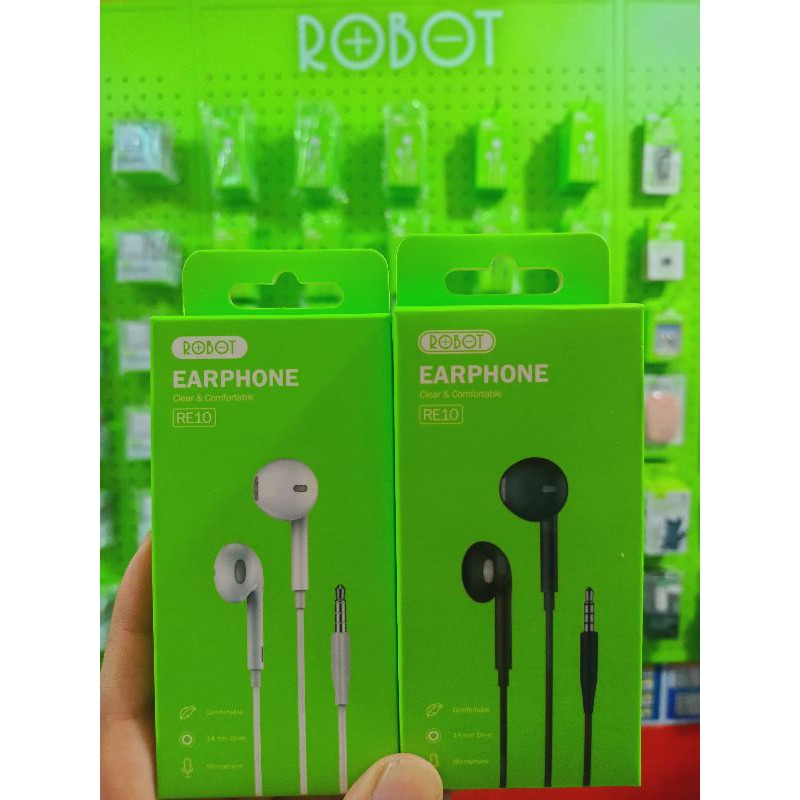 Headset Robot RE10 Headset Wired Earphone Bass Android Kabel Jack 3.5 ...
