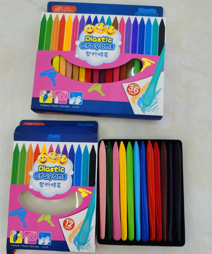 Crayon 24 Warna Oil Pastel Triangular Crayon Non Toxic Alat Menggambar ...