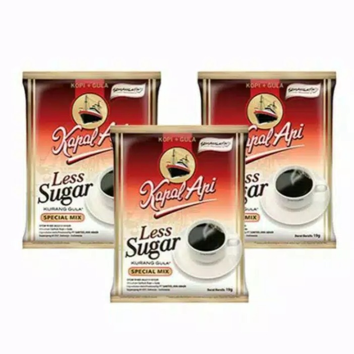 KOPI KAPAL API LESS SUGAR | Lazada Indonesia