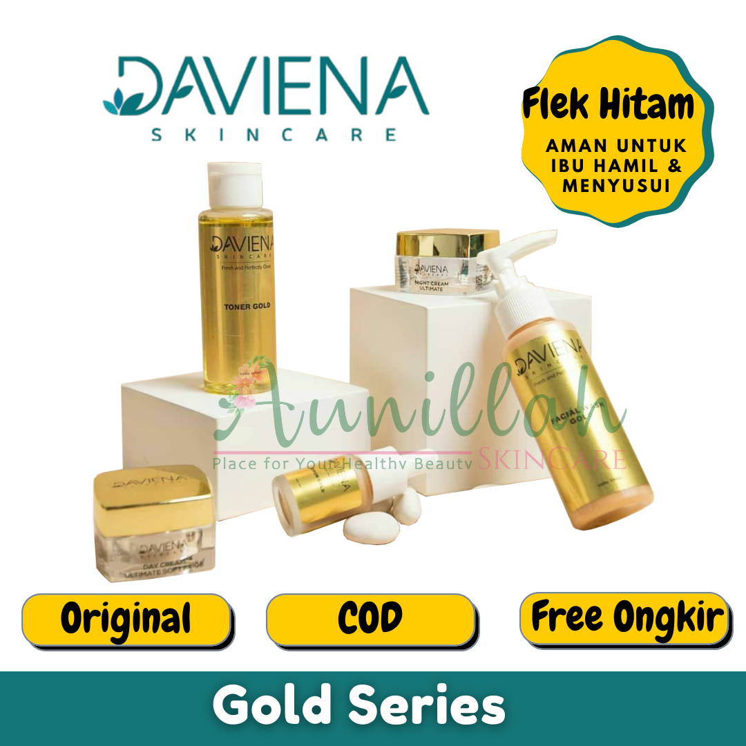 Daviena Skincare Paket Gold Series Flek Hitam Daviena FREE GIFT ...