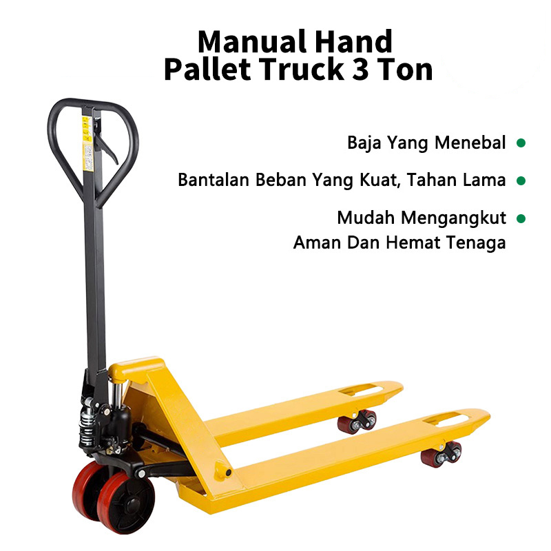 ISKU Hydraulic Hand Pallet Truck 3 Ton Nylon Wheel Garansi 1 Tahun ...
