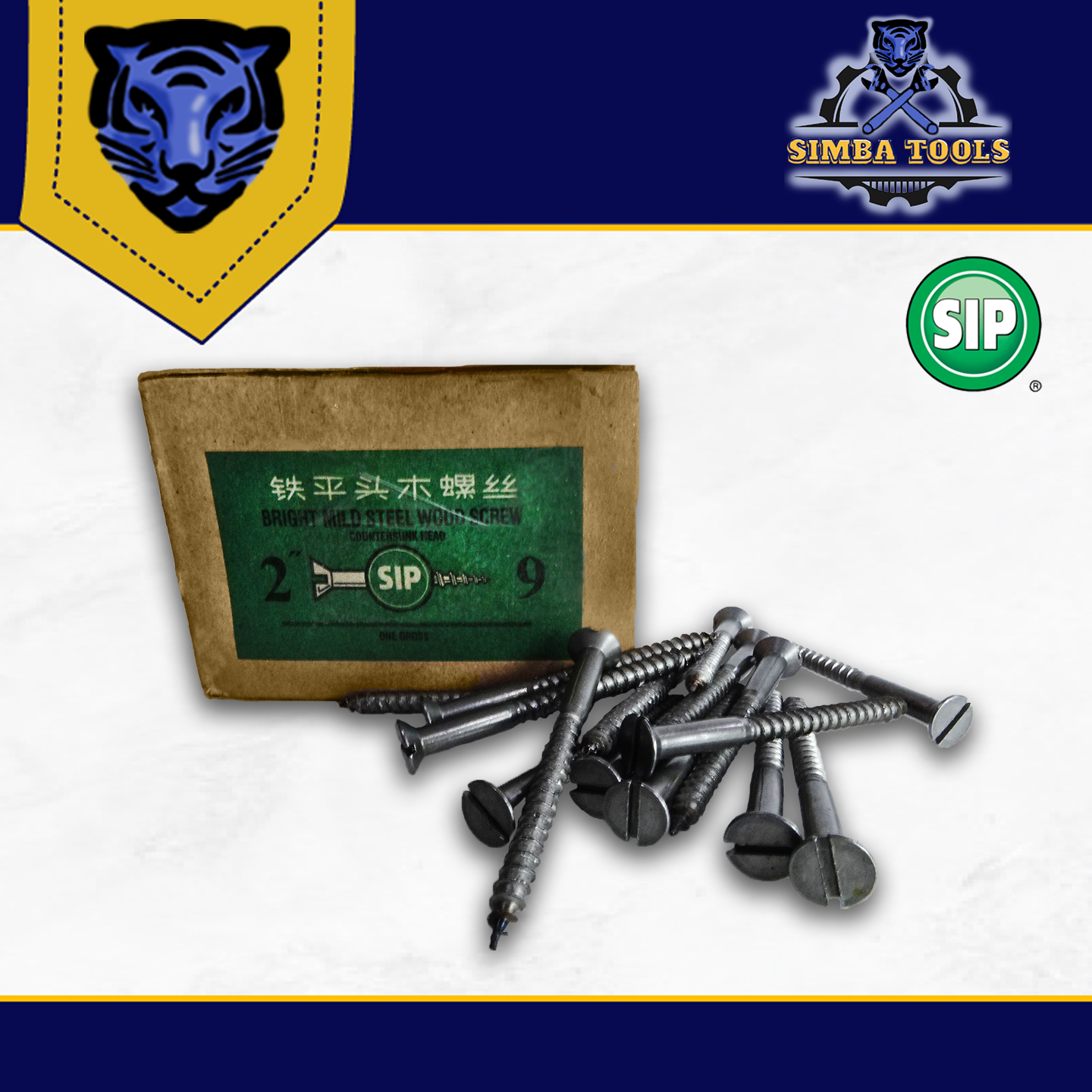 SIP Sekrup Kayu 2" x 9mm - Bright Mild Steel Wood Screws - per Box ...