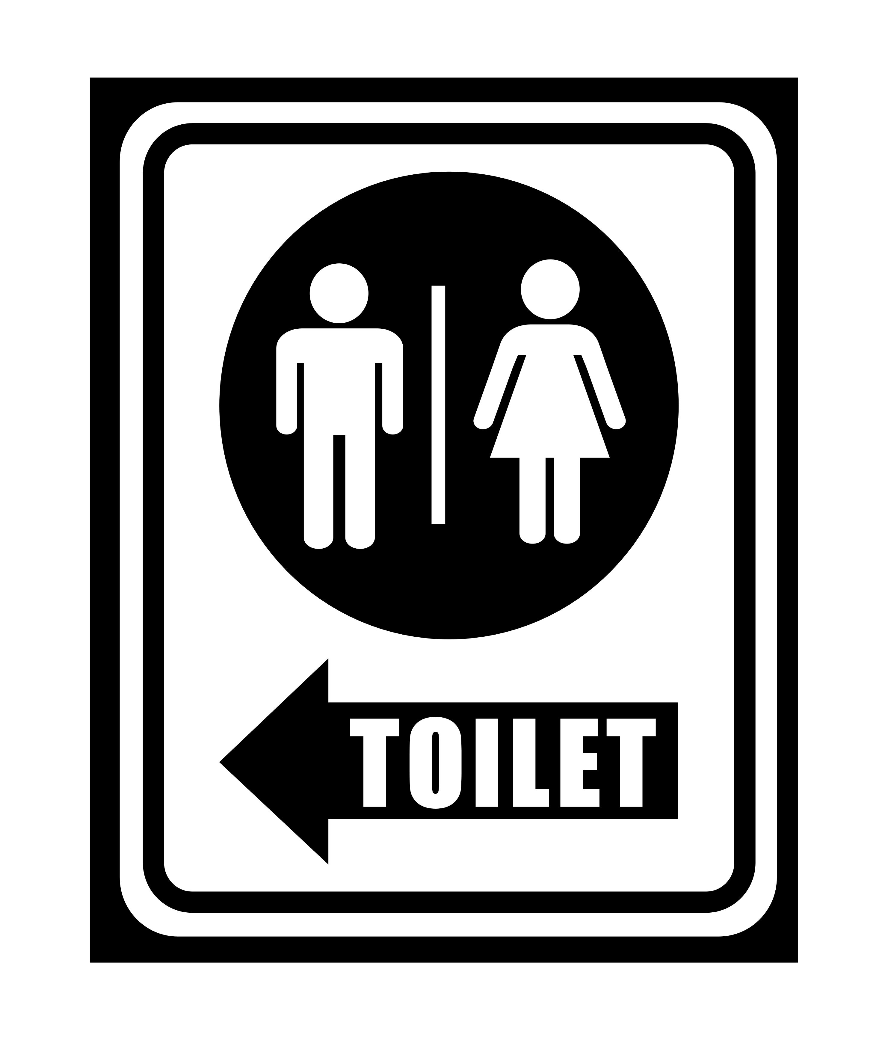 Stiker Safety Sign Petunjuk Arah MASUK TEMPAT Toilet KANAN KIRI ...