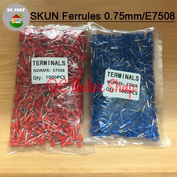 Skun Kabel Tusuk Ferulles/Ferrules 0.75mm 0.75 mm 0,75mm 0,75 mm E7508 ...