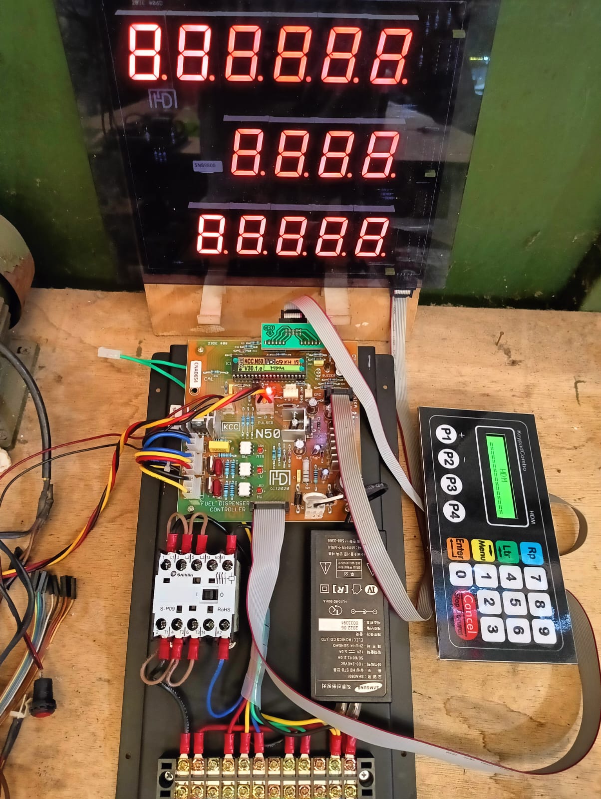 CPU POM MINI HDM N50 Segmen 7 Display SET Lengkap + Plat Relay Trafo ...