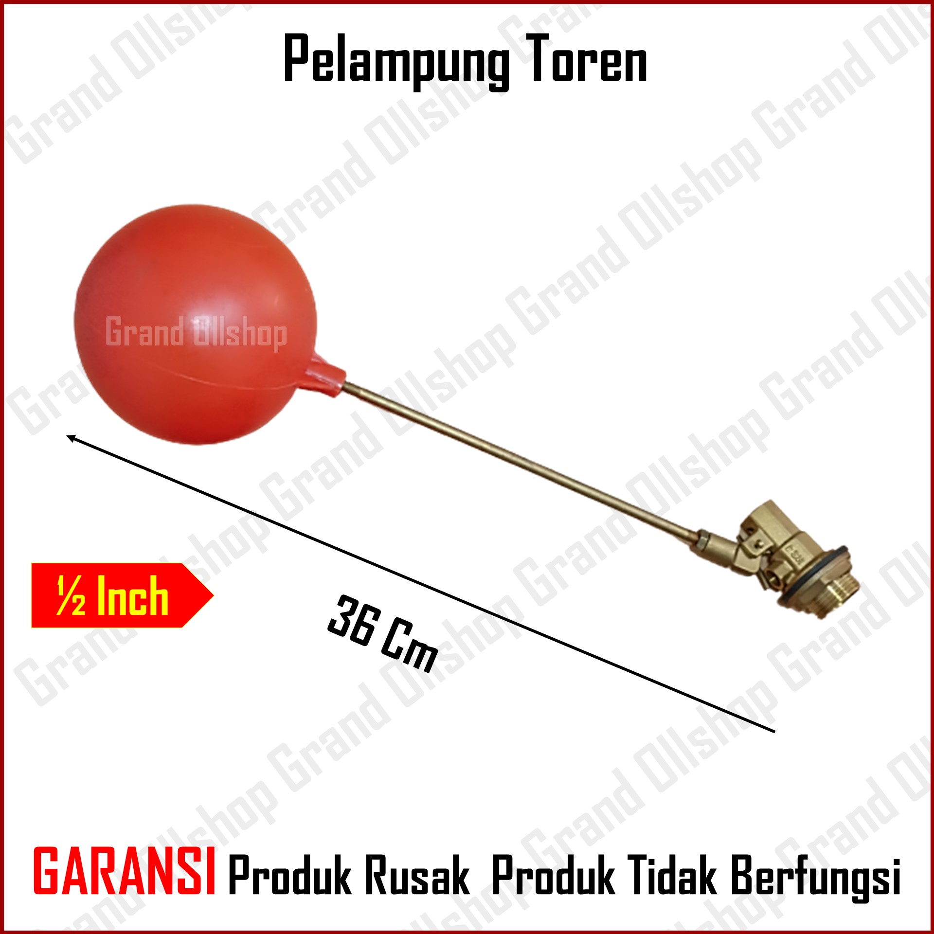 Pelampung Toren Tandon Tangki Air Float Valve Kran Air 1/2 Inch 3/4 ...