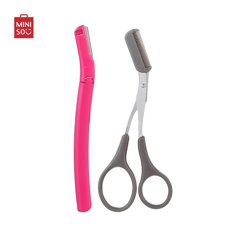 MINISO Alat cukur Alis Professional Eyebrow Kit 2 pcs (Pisau Cukur Alis ...