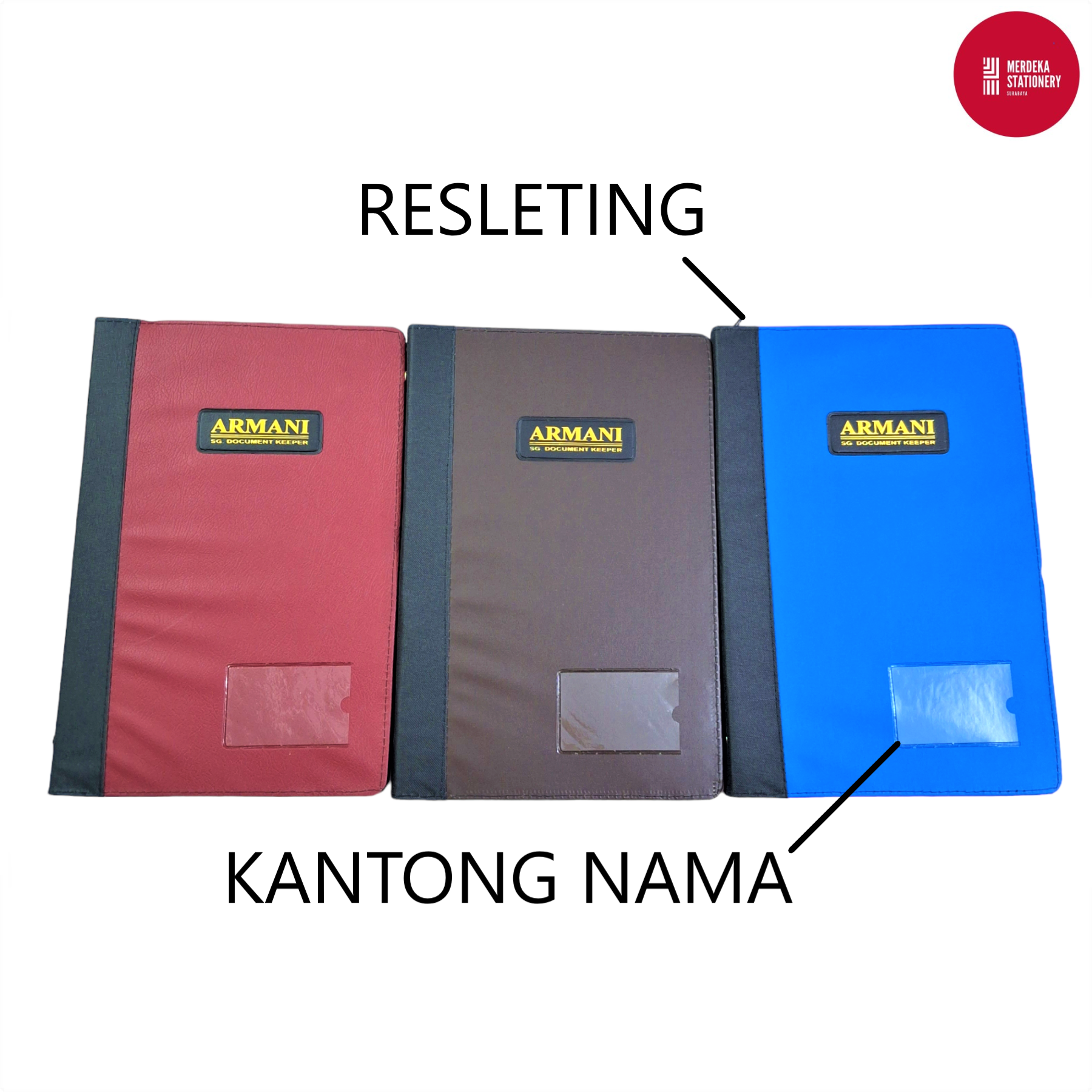 Dokumen/Document Keeper Map Resleting Armani Folio/F4 Kain 20 Lembar ...