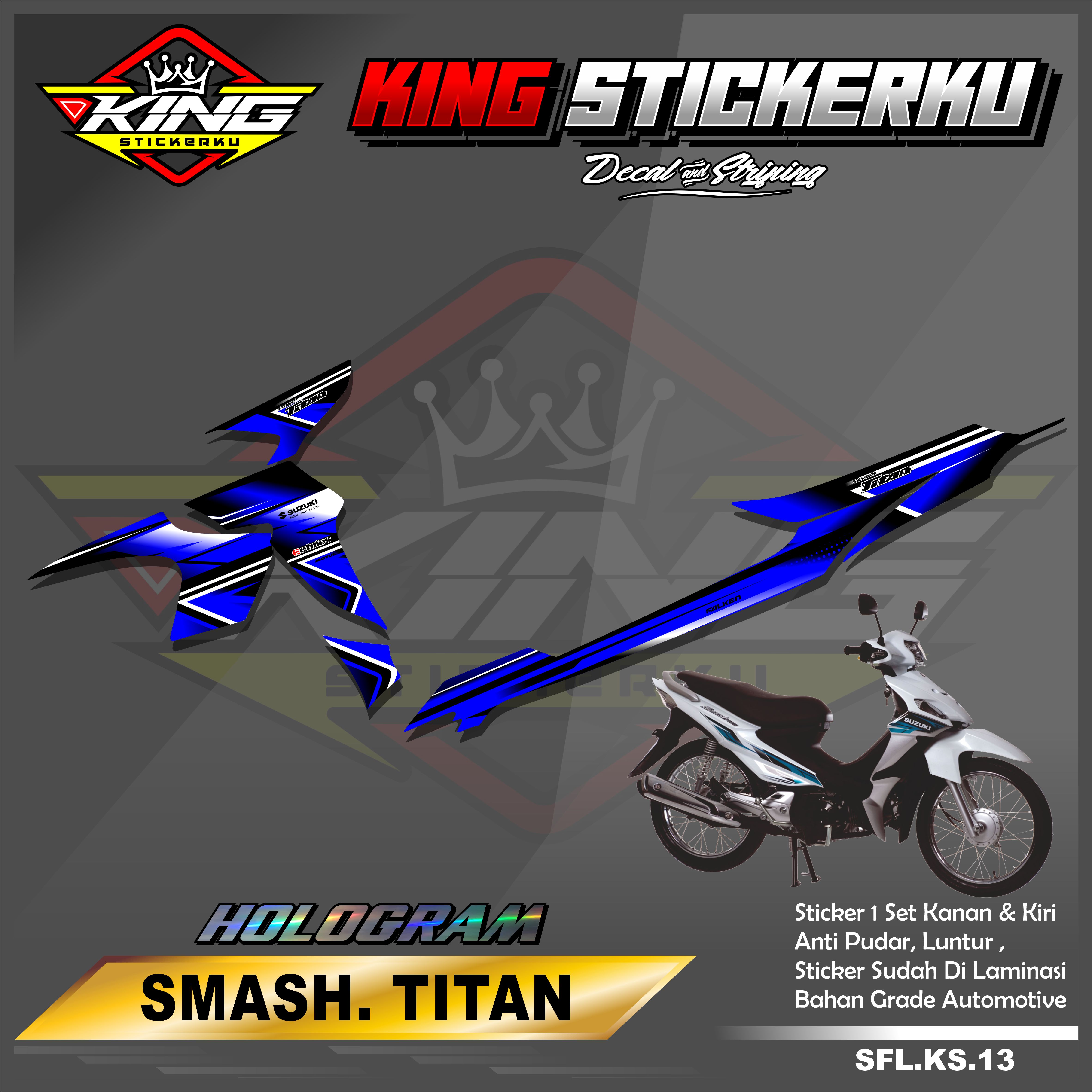 Sticker Striping List Variasi Smash Titan - Stiker Striping Motor Smash Titan Desain Racing. KS ...