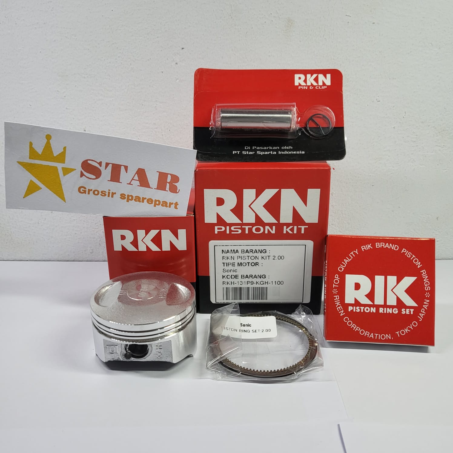 PISTON KIT CS1 CITY SPORT KGH SONIC 125 RIK RKN RIKEN | Lazada Indonesia