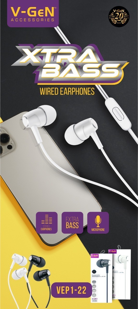 VGEN V-GeN VEP1-22 Wired Earphone Headset Premium Sound Resmi | Lazada ...