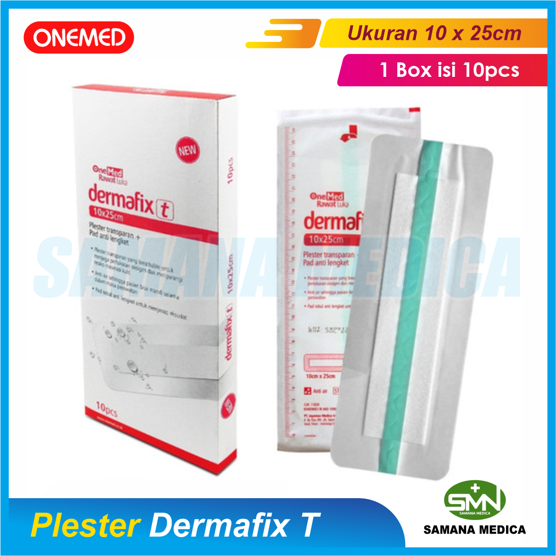 Plester Anti Air Transparan Steril Dermafix T 10 x 25cm ONEMED Rawat ...