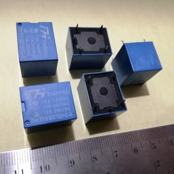 3pcs Relay 5Pin Kaki 5 Pin 5P 12V DC 12 Volt Biru 10A DC12V Rilai 10amp ...