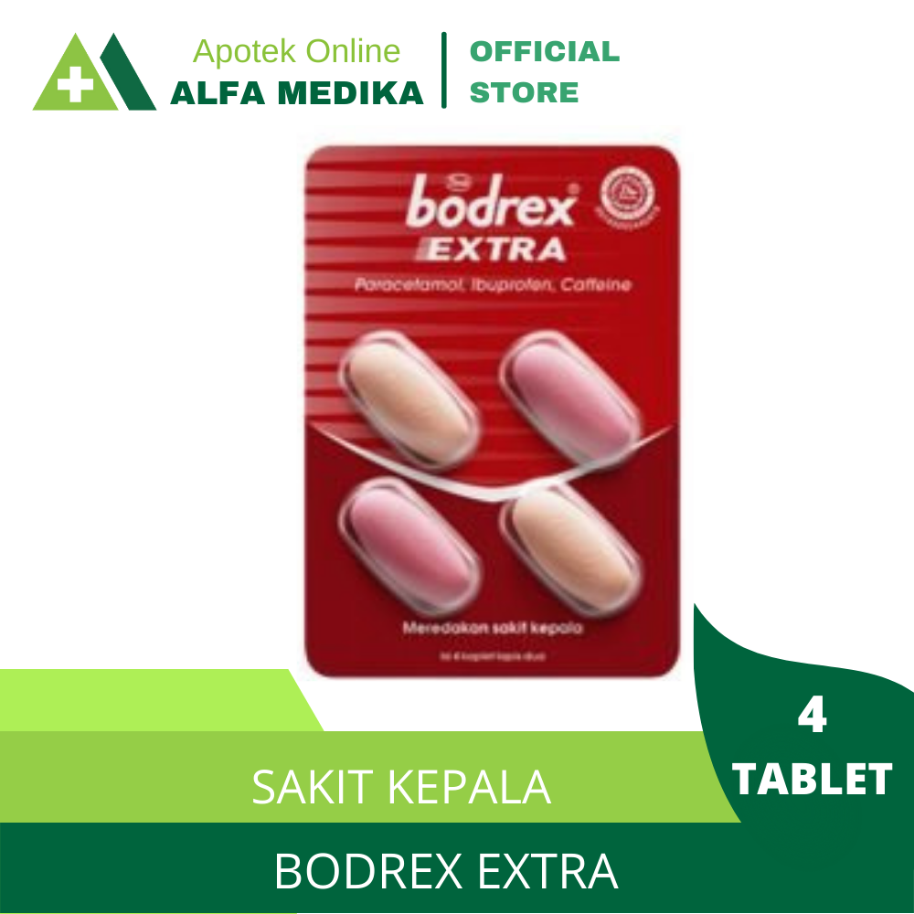 Bodrex Extra 4 Kaplet | Lazada Indonesia