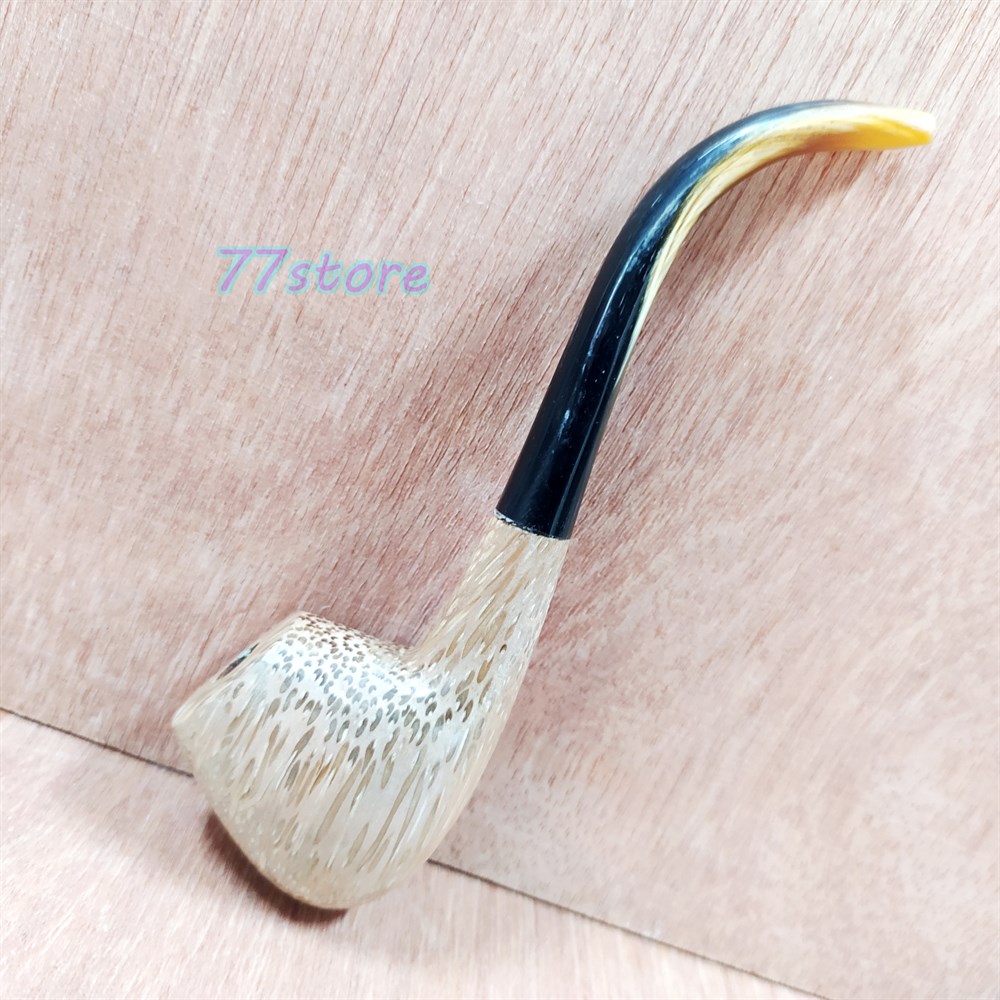 Pipa rokok kayu kelapa dan tanduk model cangklong kecil / pipa rokok ...