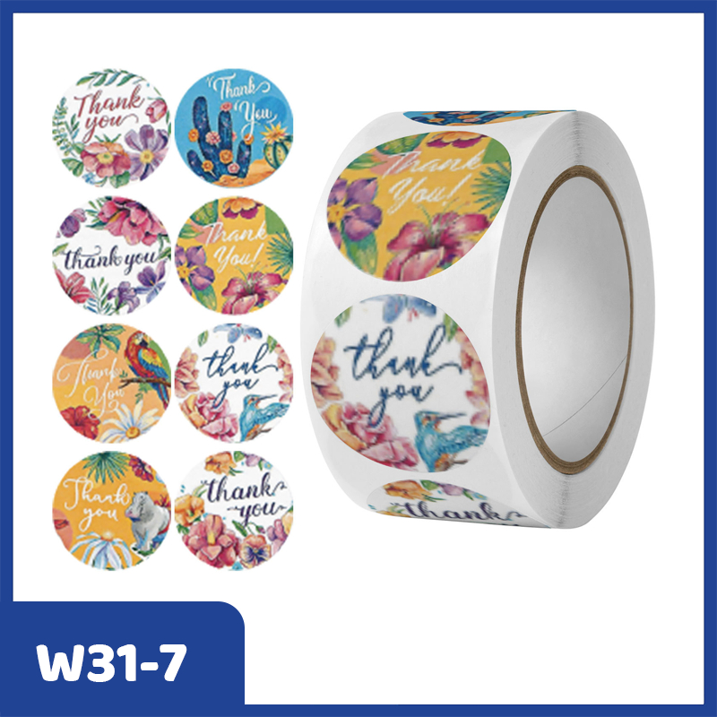 COD Sticker Thank You 500 pcs/stiker terima kasih Warna Self Adhesive ...