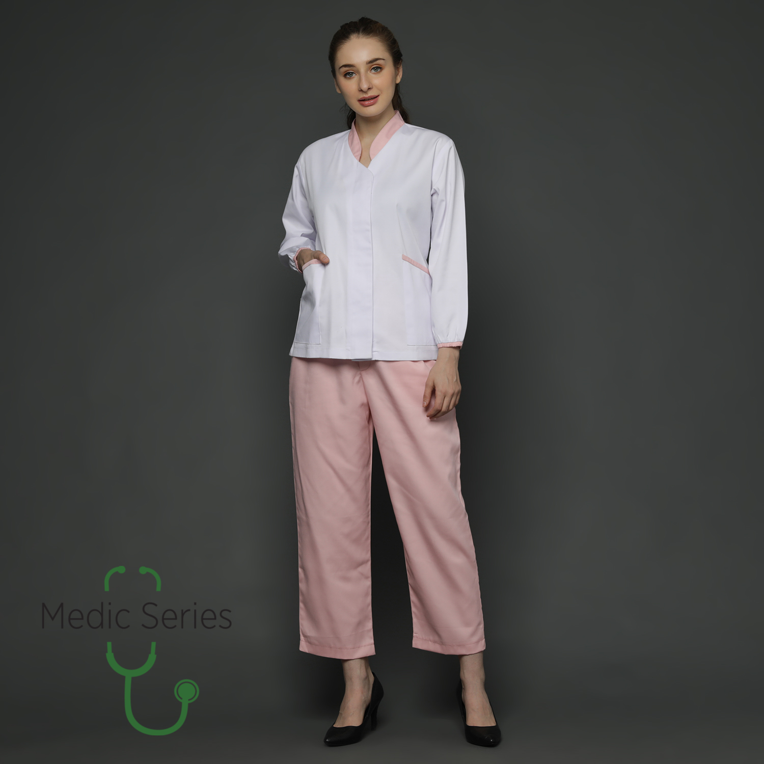 Medic Series Flores Series Seragam Suster – Putih Pink | Lazada Indonesia