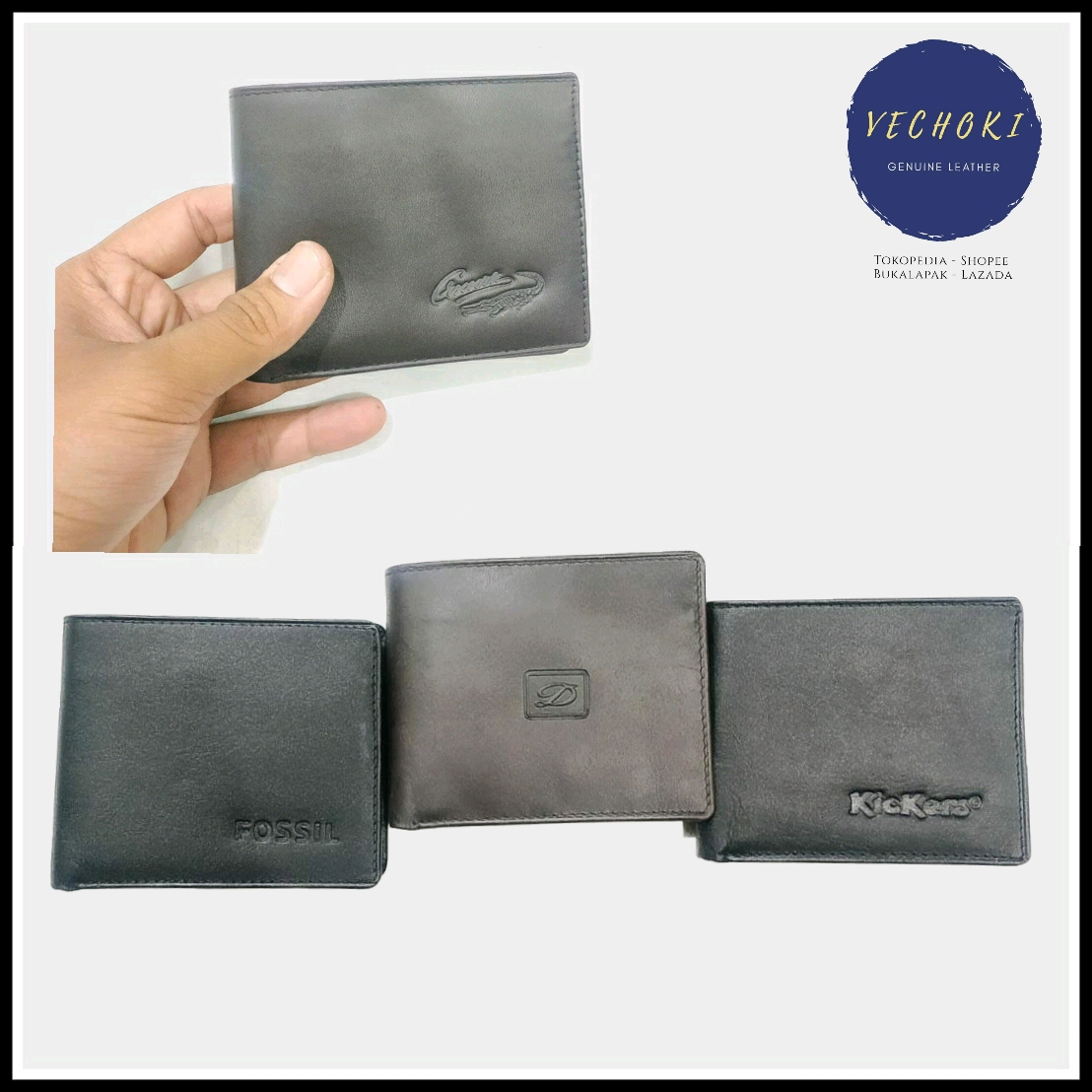 Dompet Pria Kulit Sapi Asli 100% - Crocodile Fossil Kickers Dupont ...